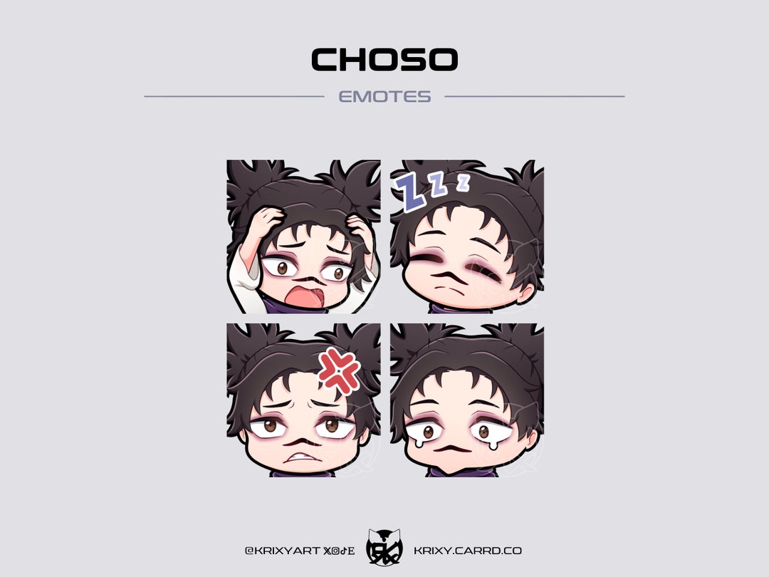 Chibi Anime Sorcerer Curse Emote Pack [twitch/discord/youtube] - Etsy