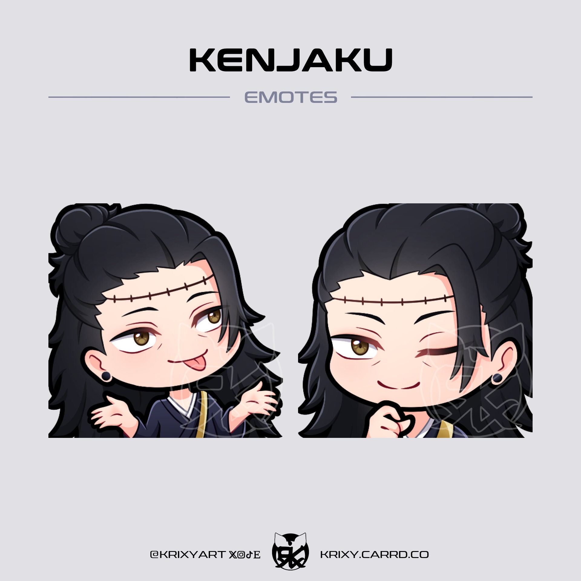 Chibi Anime Sorcerer Curse Emote Pack [twitch/discord/youtube] - Etsy