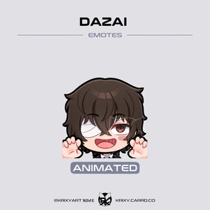 Dazai Animated Emote twitch/discord/youtube Bungo Stray Dogs - Etsy