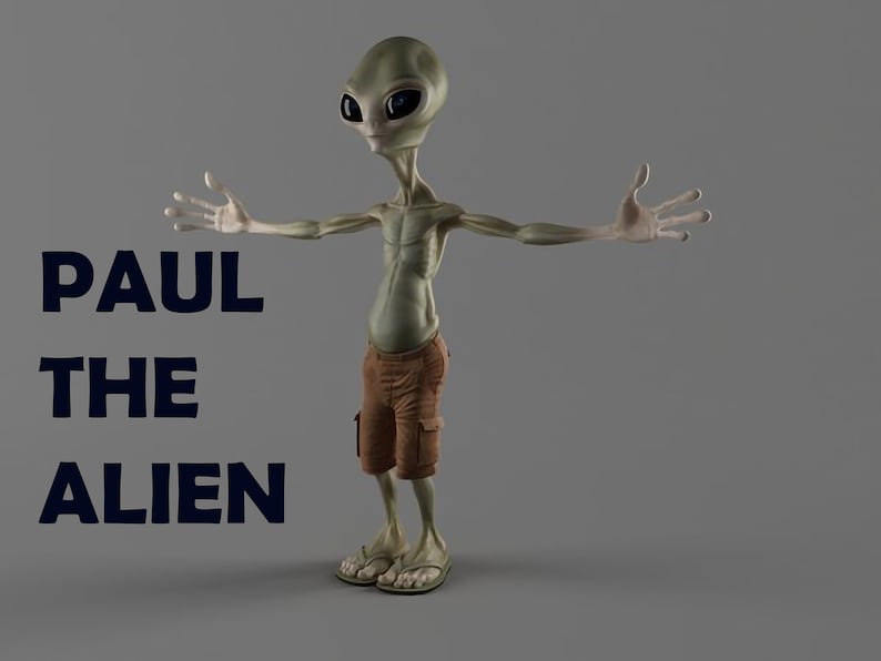 Paul the Alien 3D Digital Printing STL File Movie Personage - Etsy UK