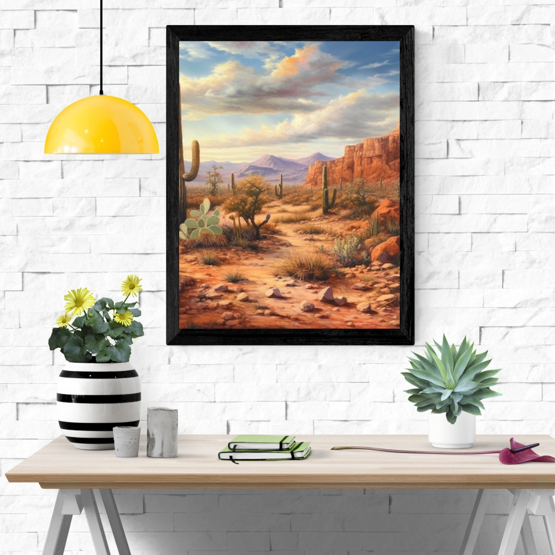 Southwestern Landscape Wall Print Desert Wall Art Arizona Terrain ...
