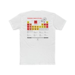 Barbed Wire Apparel Periodic Table of Hell T-shirt, Benchmark, WOD ...