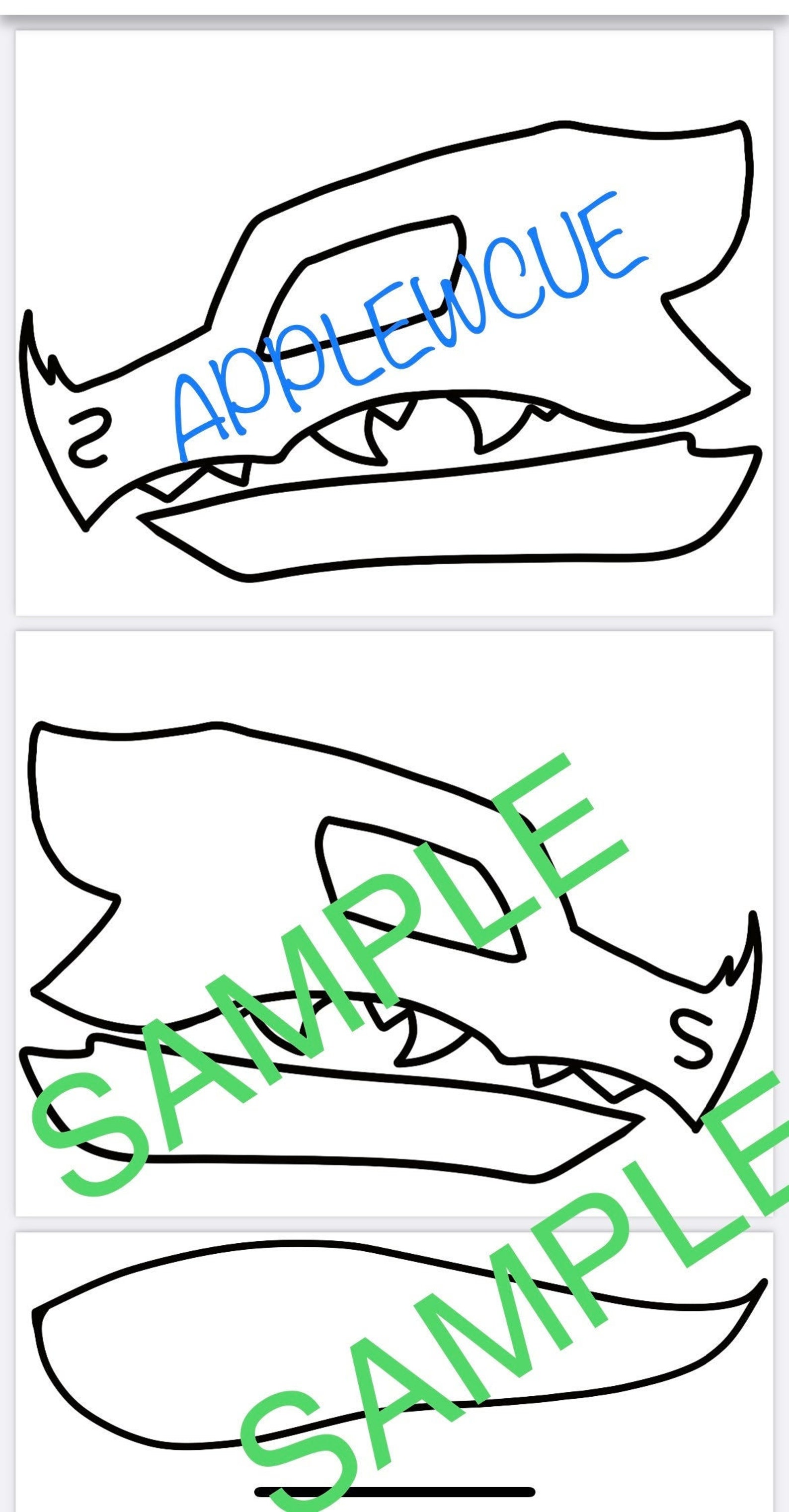 Printable Dragon Puppet DIY - Etsy