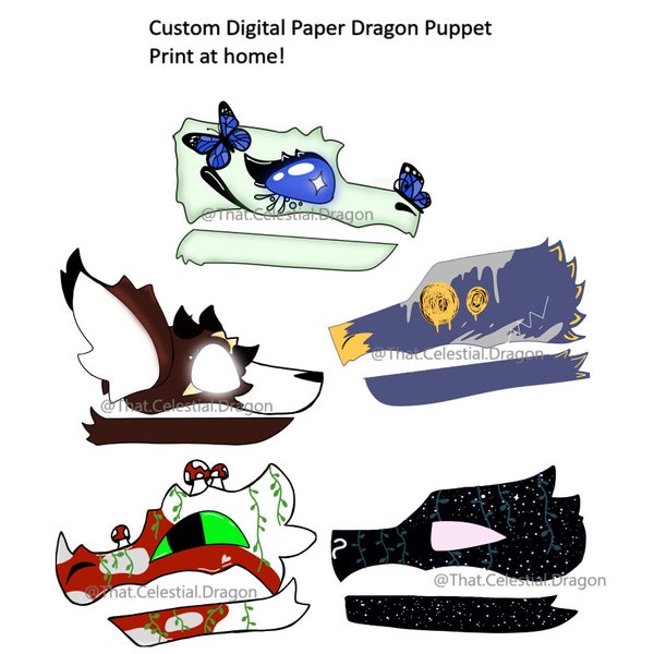 Paper Dragon Puppet Tiktok - Etsy