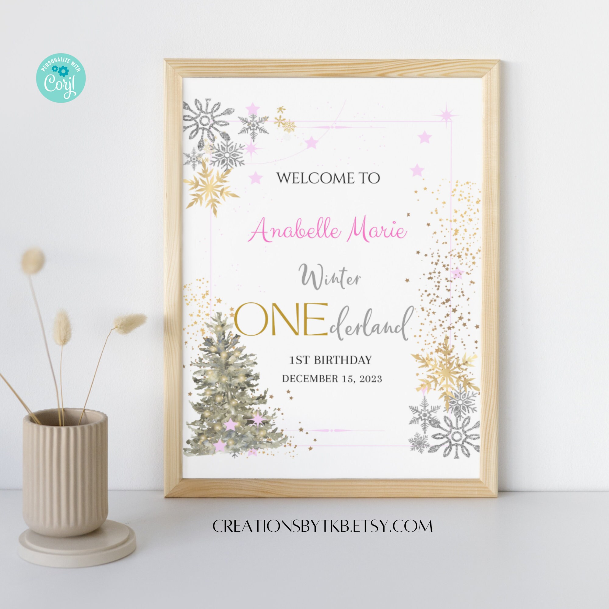 WINTER WONDERLAND Welcome Sign Templates Instant Download - Etsy