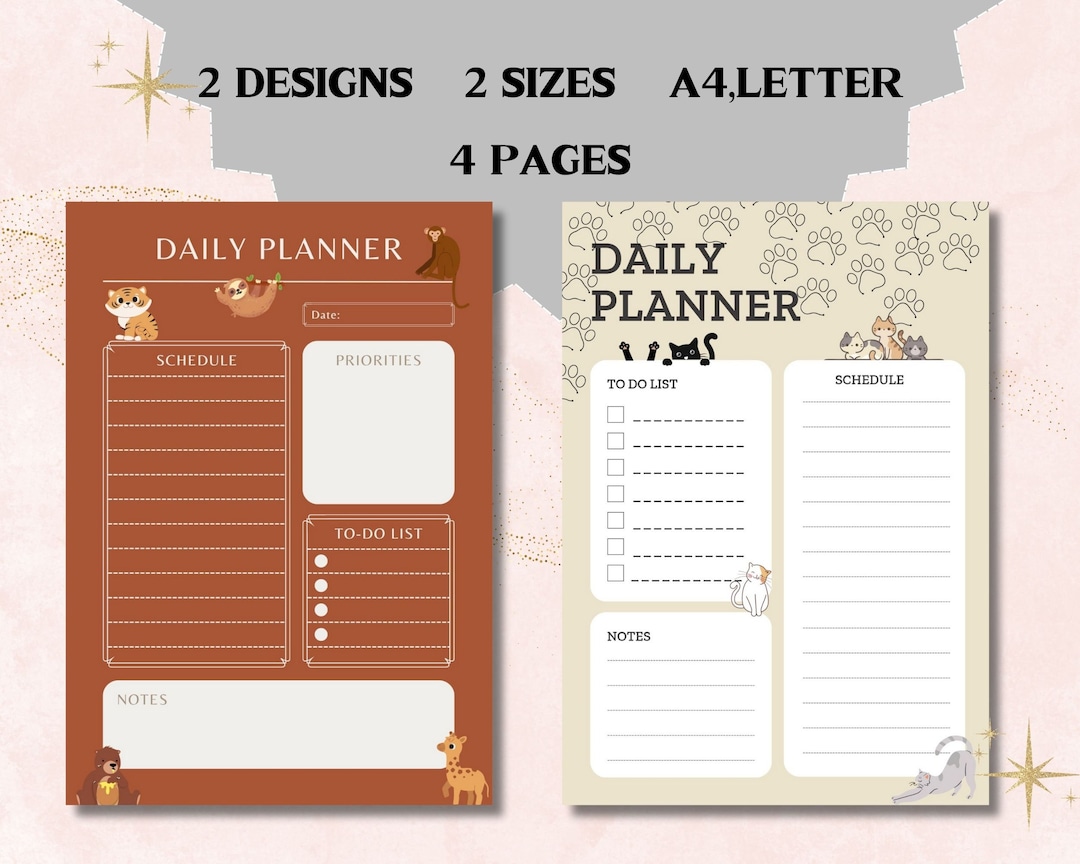 Animal Planner ,animal Themed Planner, Plannerfornaturelovers ...