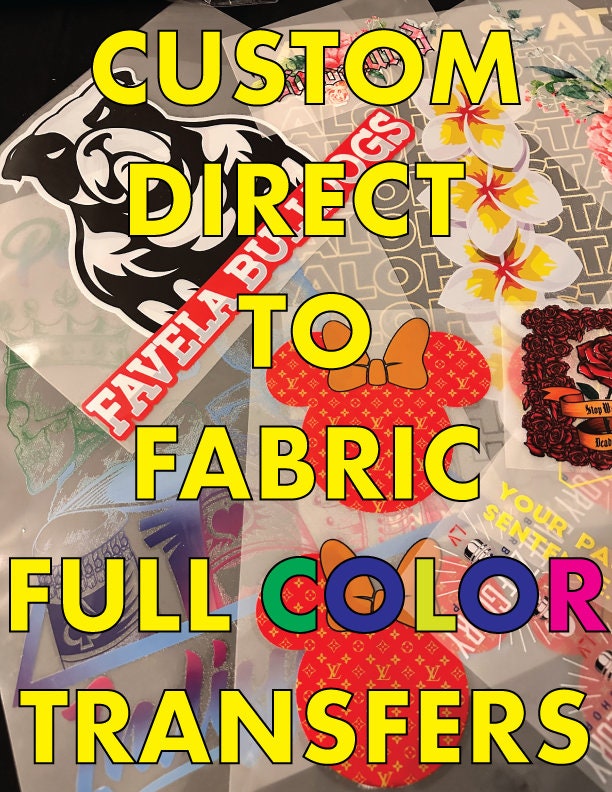 DTF Transfer, Full Color Custom DTF Print, High Quality, Ready to Press ...