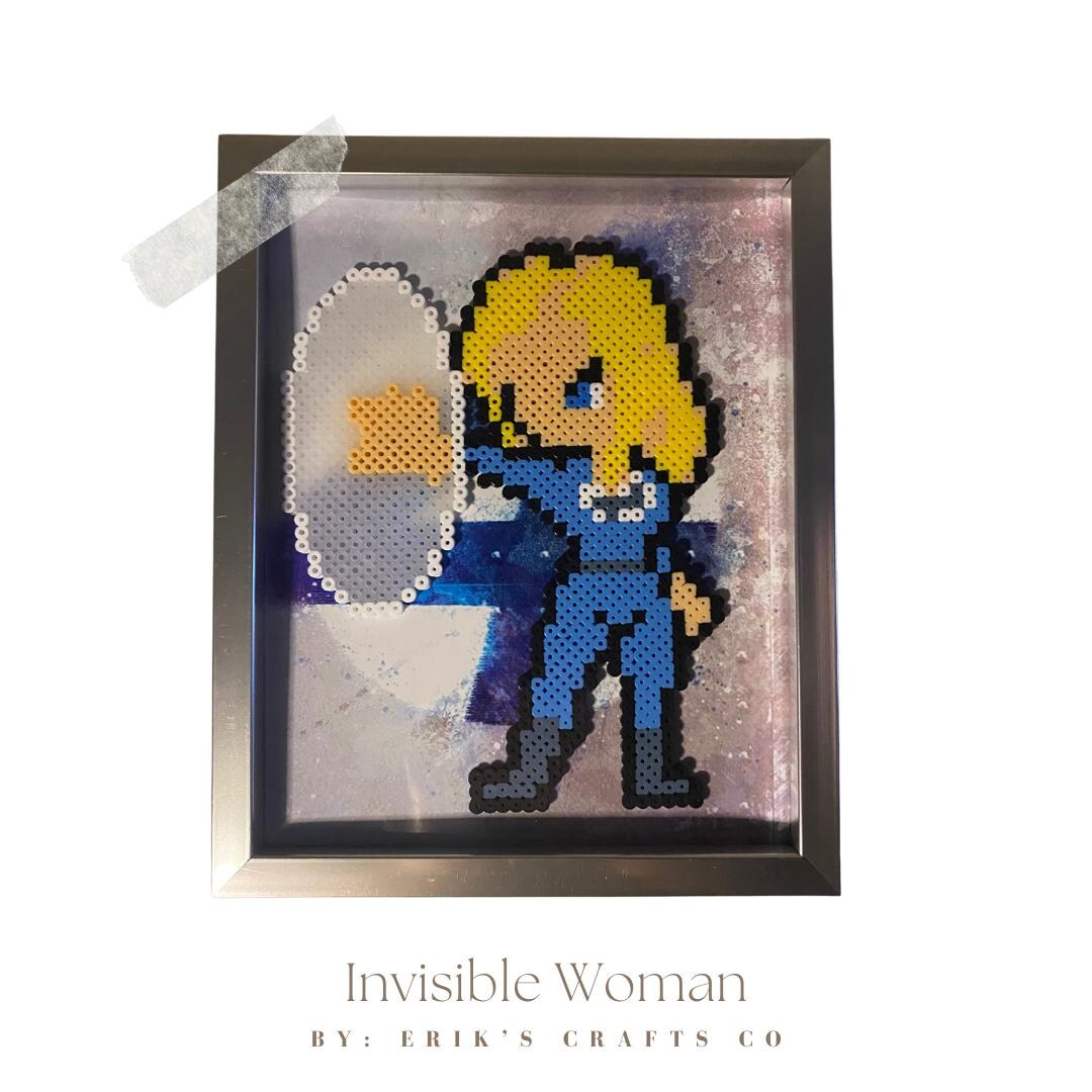 Susan Storm AKA. "invisible Woman" Perler Sprite Framed Artwork - Etsy