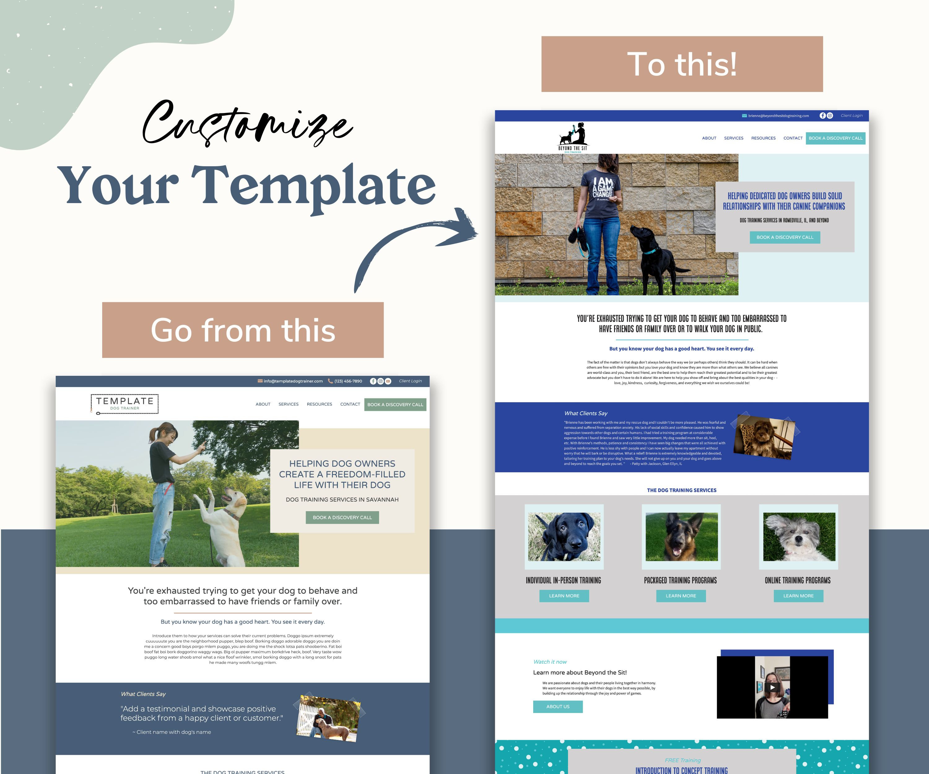 The Dog Trainer Website Template Modern Website Template for Dog ...