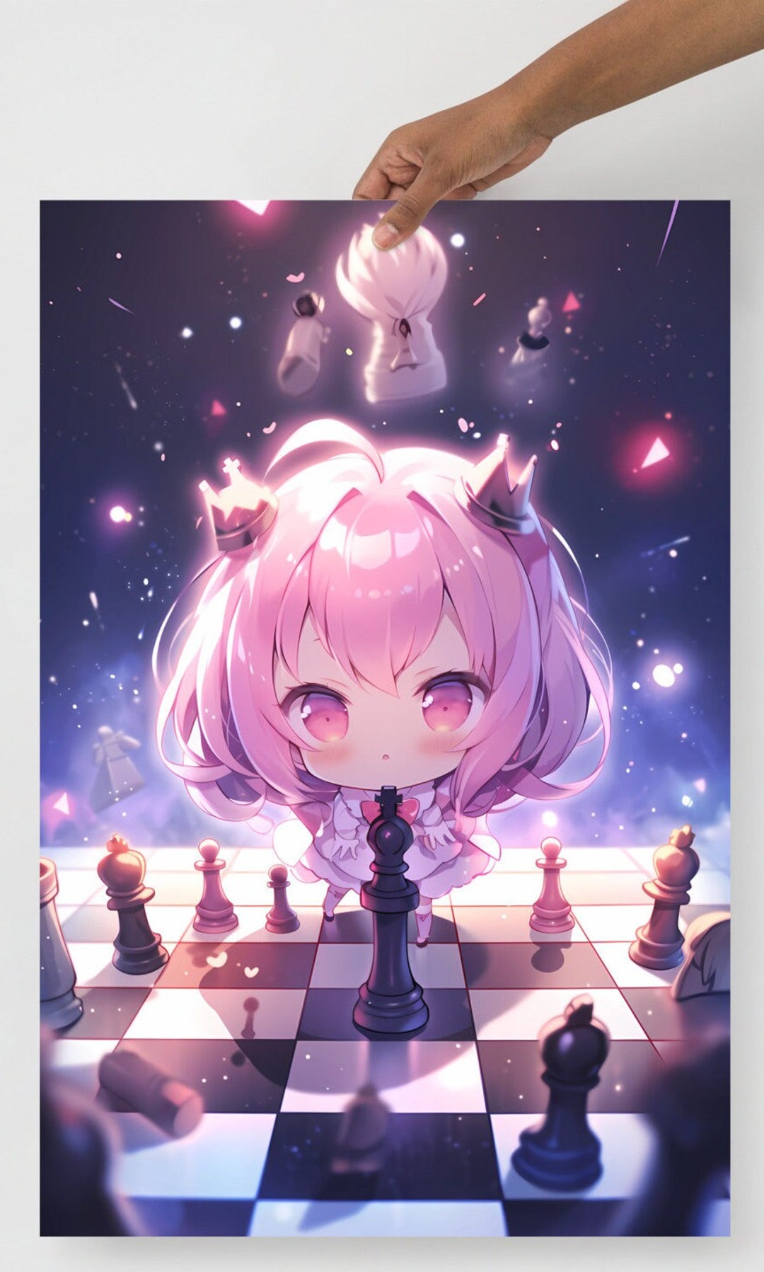 Sora the Cute Chibi Chess Maiden Anime Poster - Etsy