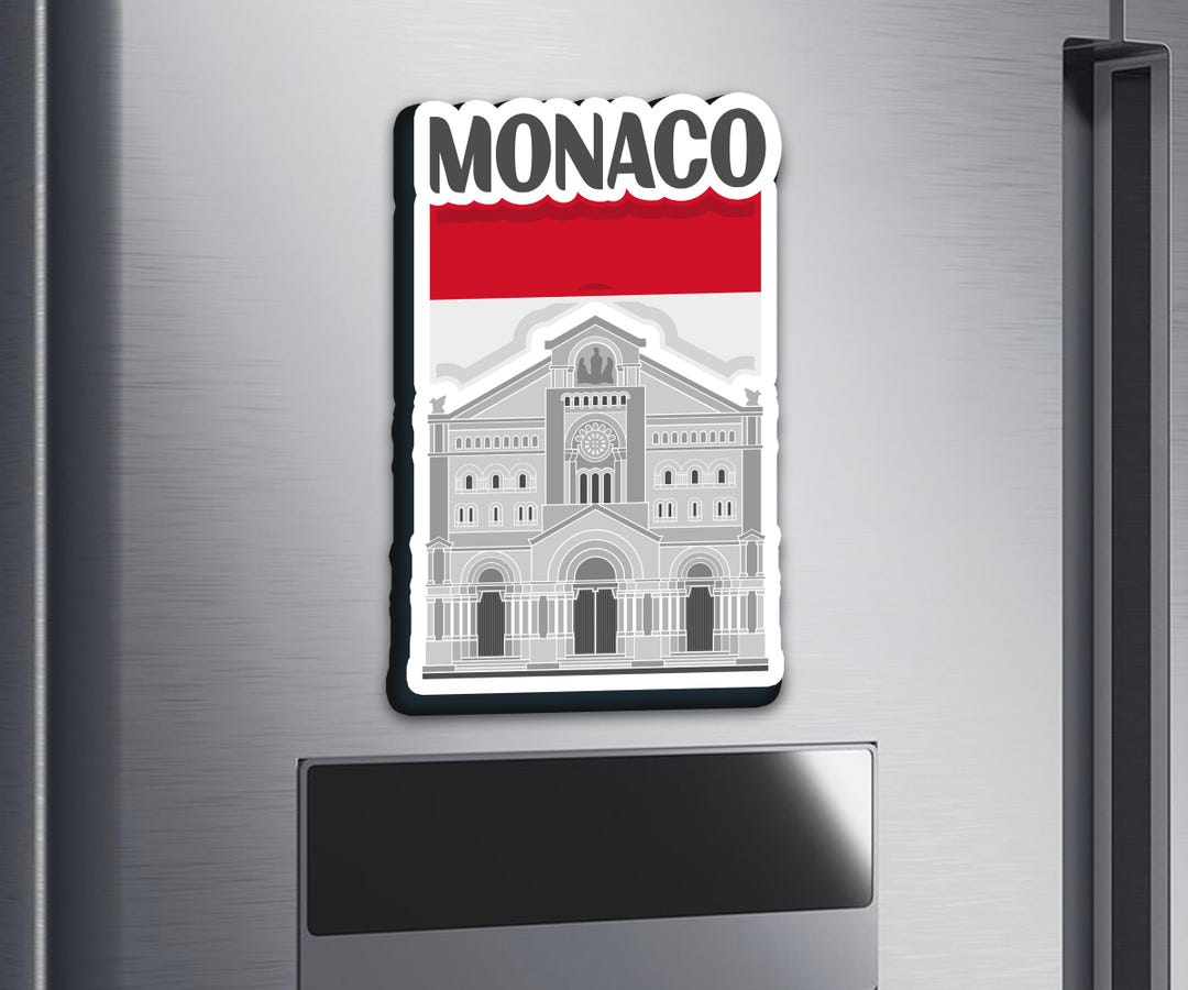 Monaco Wooden Fridge Magnet - Travel Souvenir Gift - Etsy