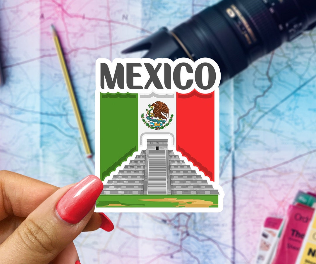 Mexico Travel Sticker, Passport Souvenir, Mexican Suitcase Decal ...
