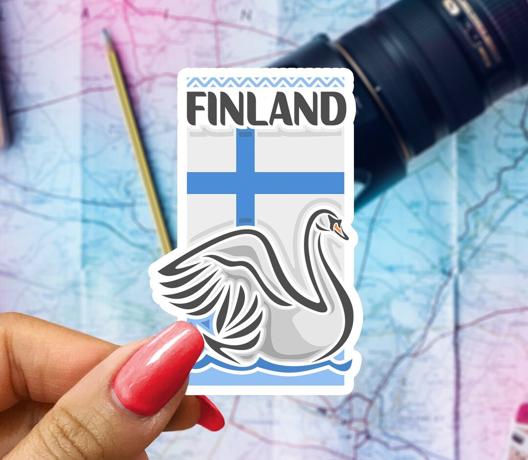 Finland Travel Sticker, Passport Souvenir, Finnish Suitcase Decal ...