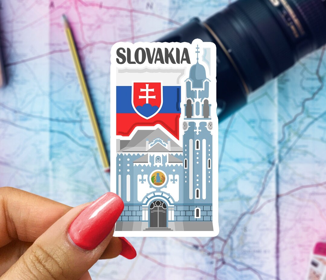 Slovakia Travel Sticker, Passport Souvenir, Slovakian Suitcase Decal ...