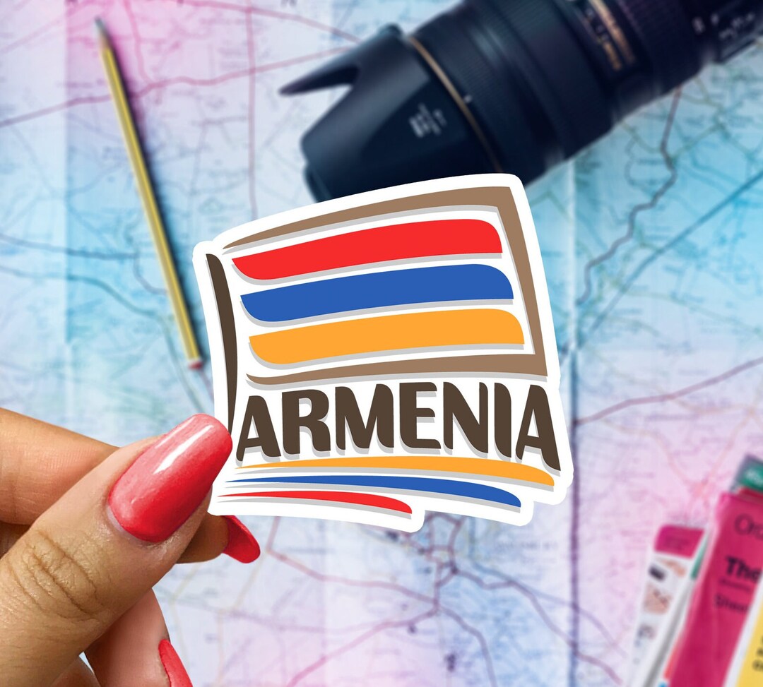 Armenia Flag Travel Sticker, Passport Souvenir, Armenian Suitcase Decal ...