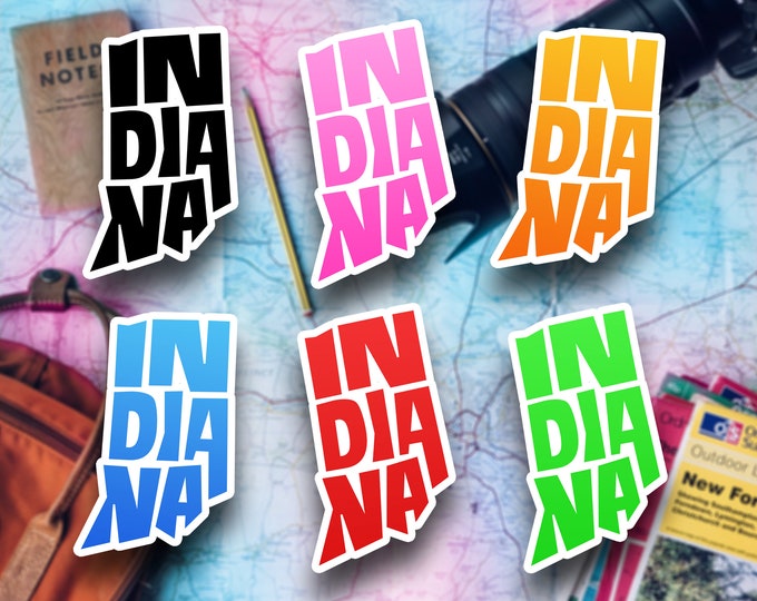 I Love Indiana Custom Vinyl Decal Sticker Choose Your Color and Size - Etsy