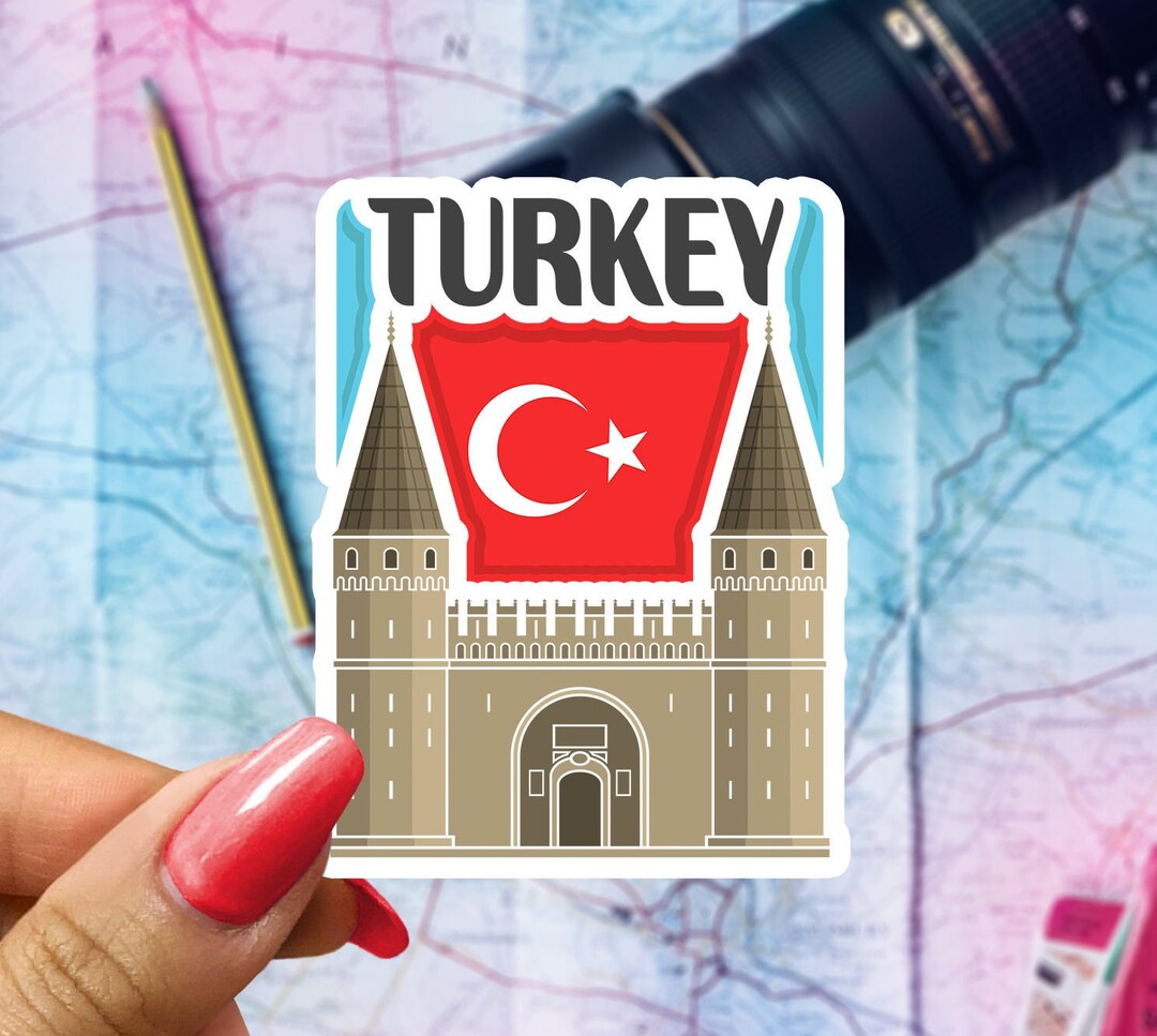 Turkey Travel Sticker, Passport Souvenir, Turkish Suitcase Decal ...