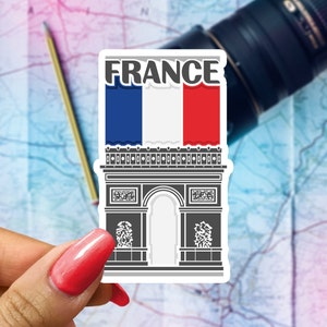 France Travel Sticker, Passport Souvenir, French Suitcase Decal ...
