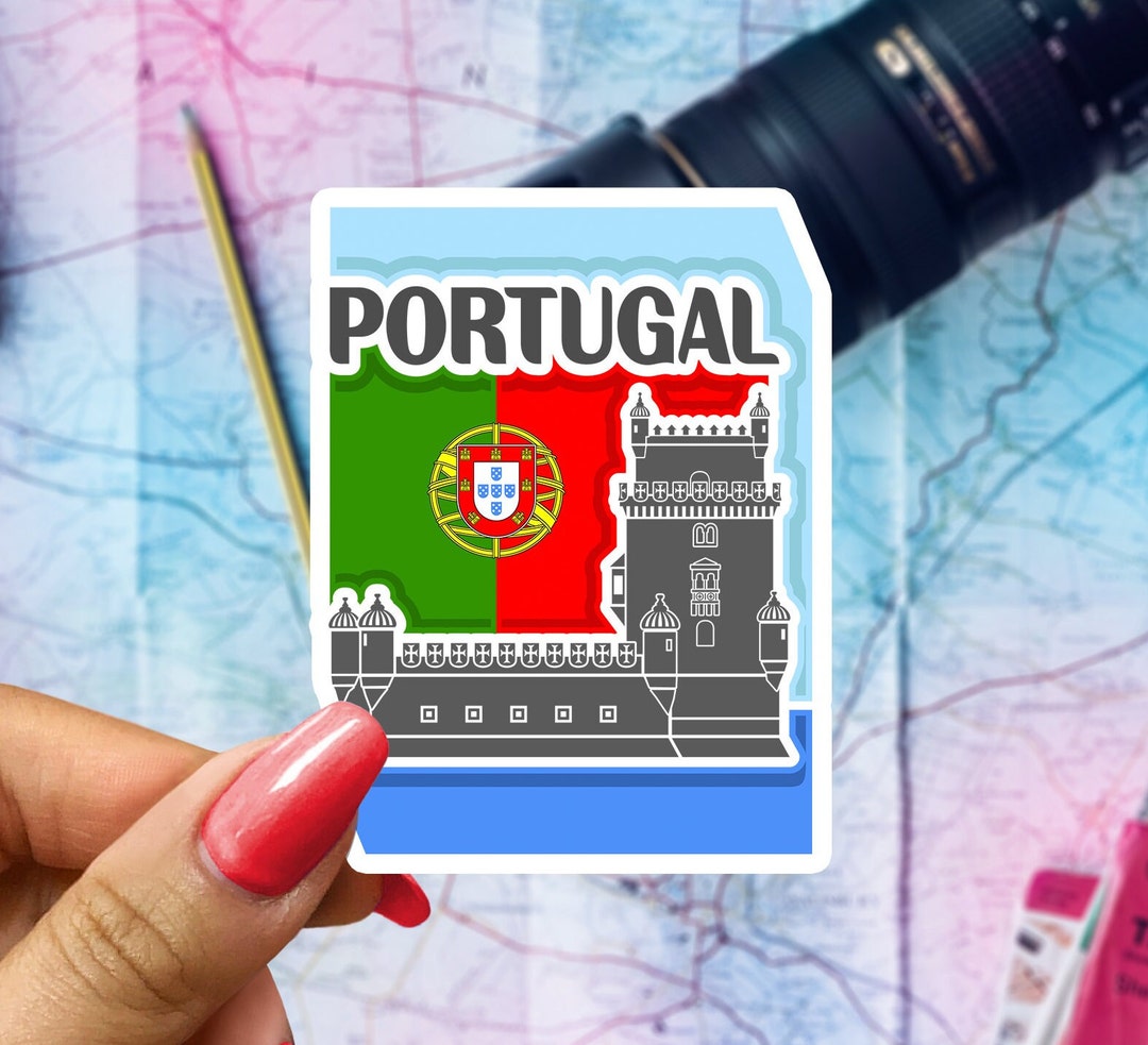 Portugal Travel Sticker, Passport Souvenir, Portuguese Suitcase Decal ...
