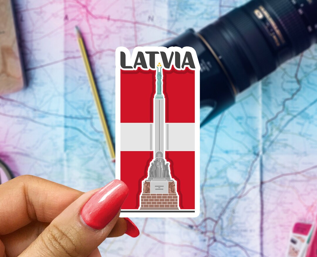Latvia Travel Sticker, Passport Souvenir, Latvian Suitcase Decal ...