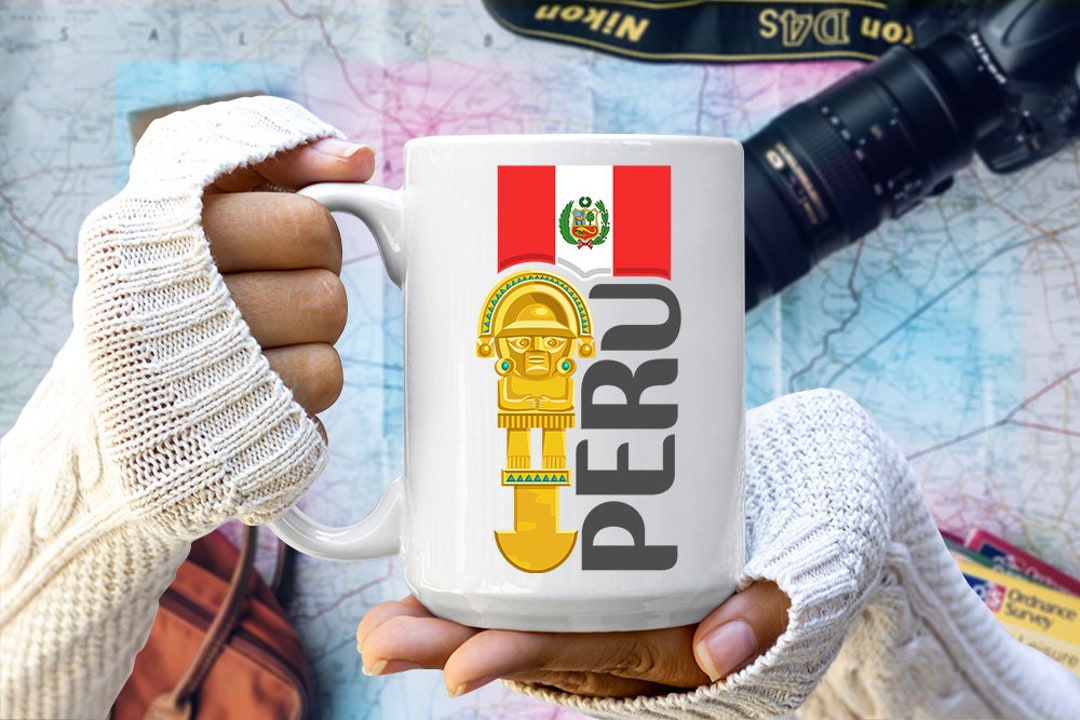 Peru-inspired Travel Coffee Mug - Handcrafted Ceramic Peruvian Coffee ...