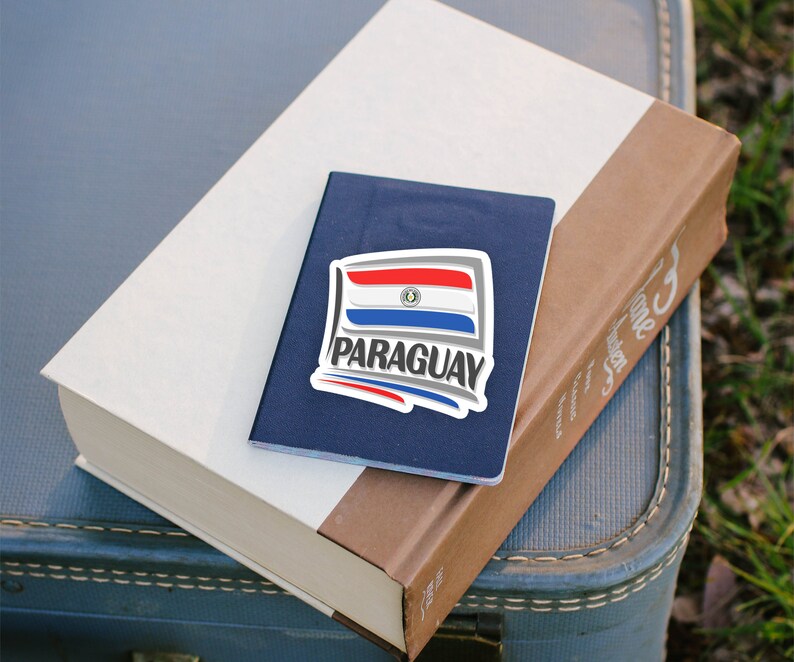 Paraguay Flag Travel Sticker, Passport Souvenir, Paraguayan Suitcase ...