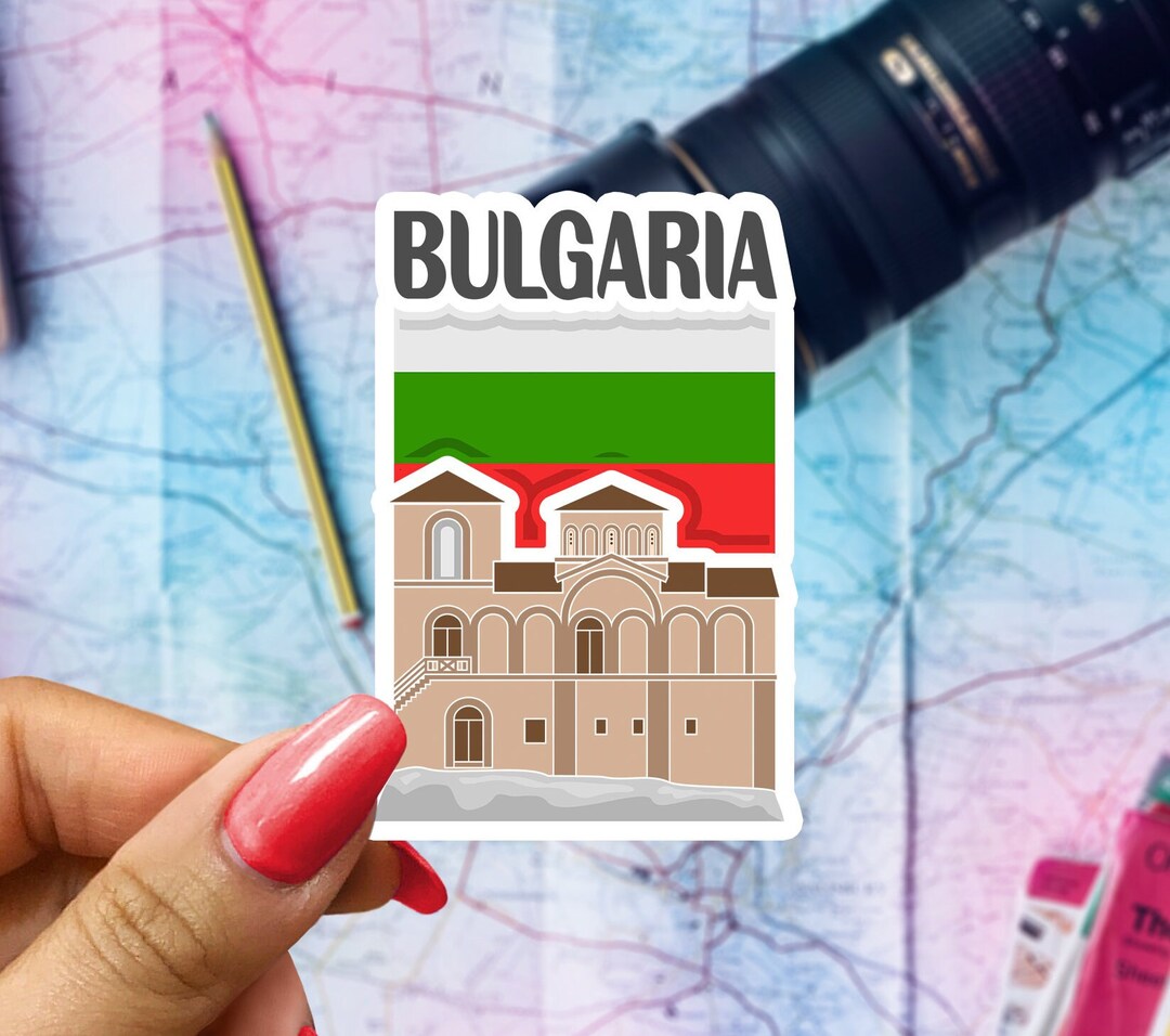 Bulgaria Travel Sticker, Passport Souvenir, Bulgarian Suitcase Decal ...
