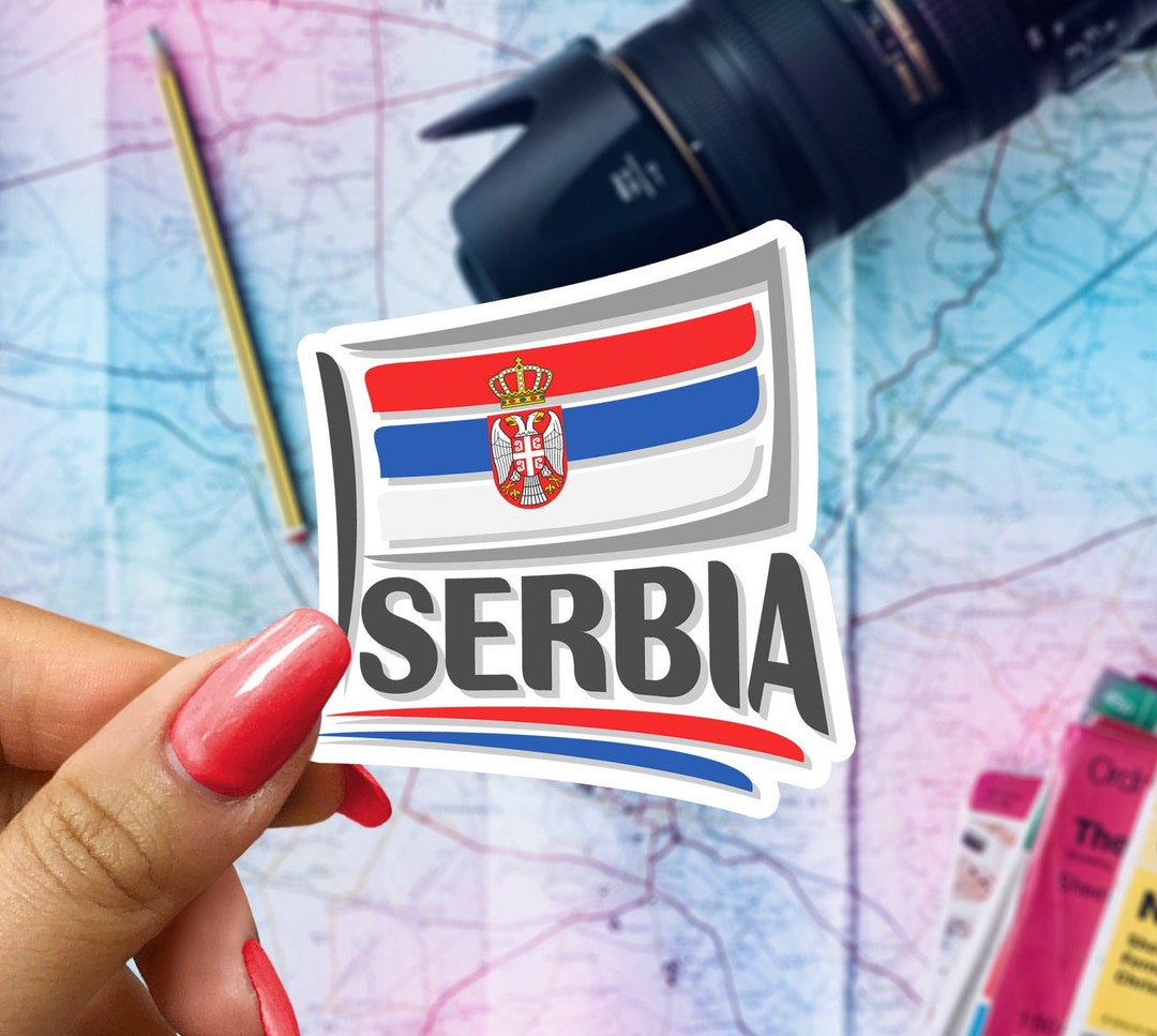 Serbia Flag Travel Sticker, Passport Souvenir, Serbian Suitcase Decal ...