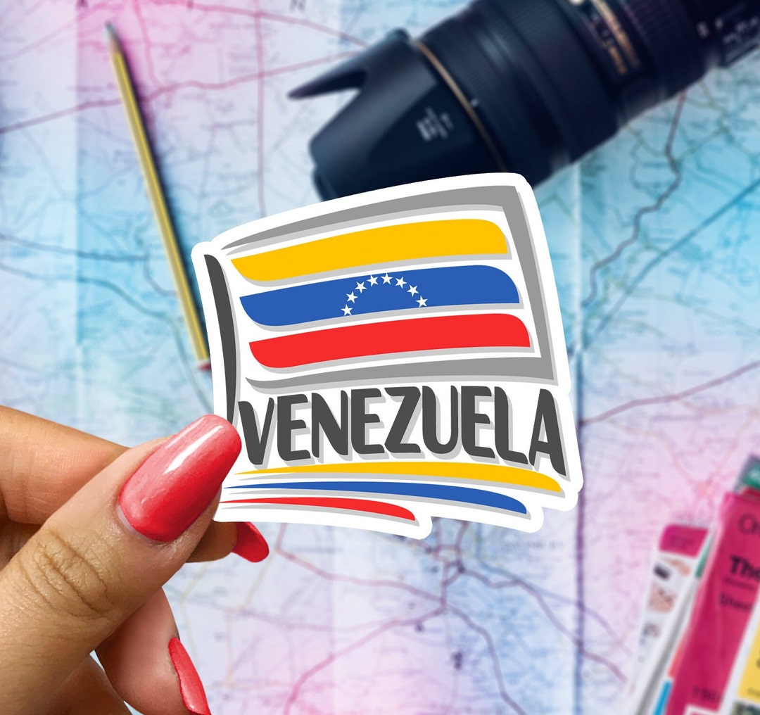 Venezuela Flag Travel Sticker, Passport Souvenir, Venezuelan Suitcase ...