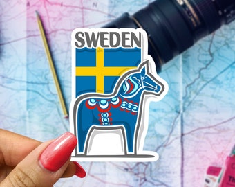Sweden Map Sticker Flag for Laptop Book Fridge Guitar Motorcycle Helmet ...