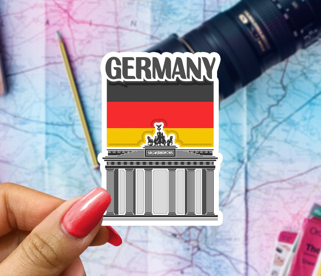 Germany Travel Sticker, Passport Souvenir, German Suitcase Decal ...