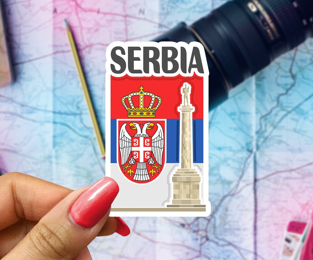 Serbia Travel Sticker, Passport Souvenir, Serbian Suitcase Decal ...