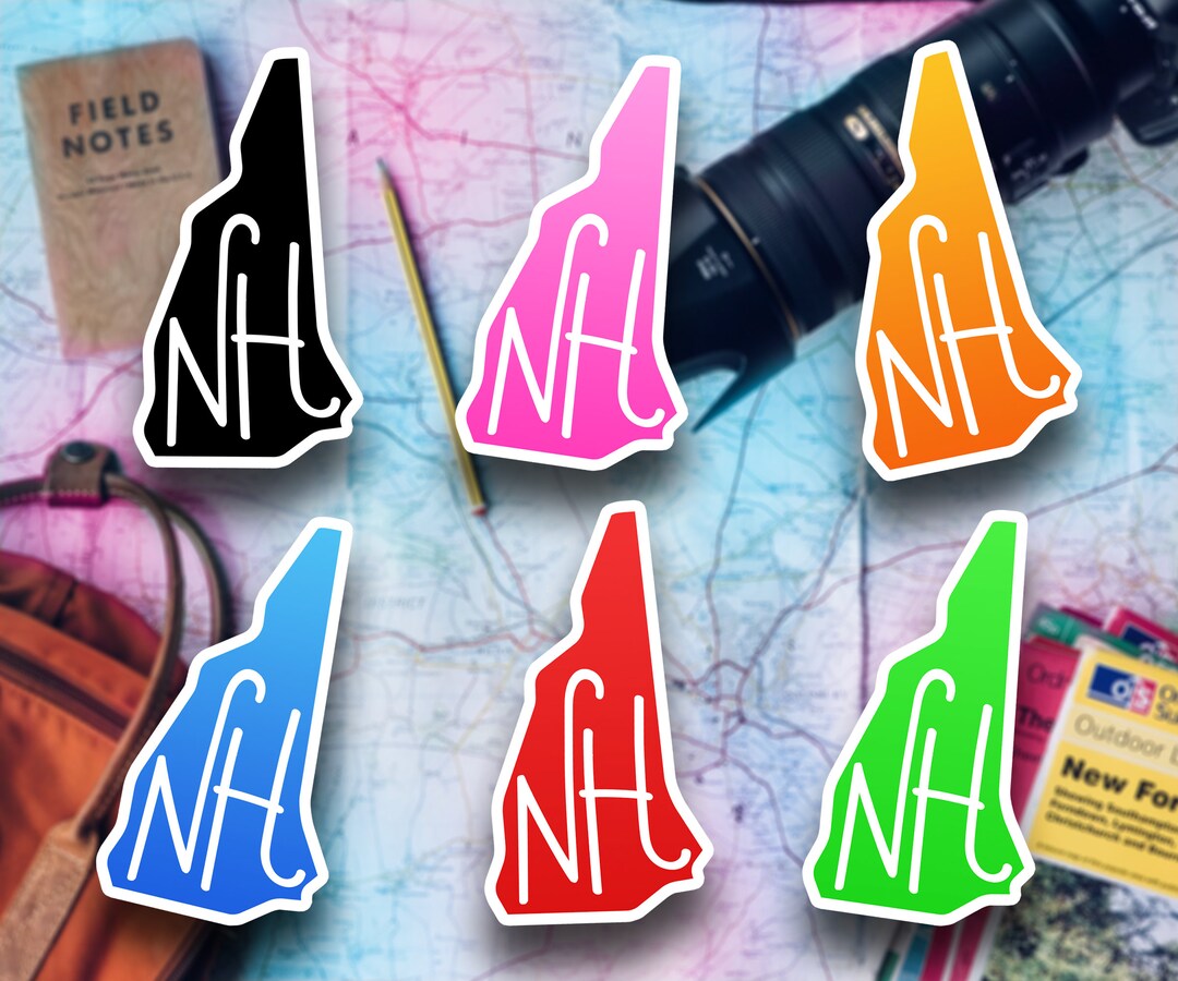 New Hampshire Travel Sticker, State Souvenir, New Hampshire Suitcase ...