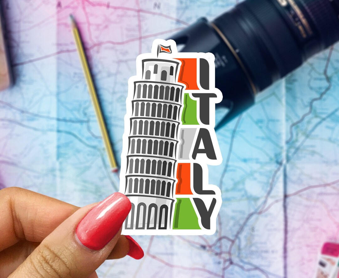 Italy Travel Sticker, Passport Souvenir, Italian Suitcase Decal ...