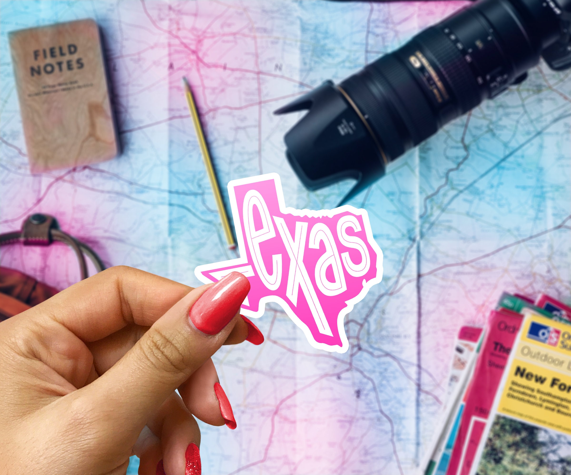 Texas Travel Sticker, State Souvenir, Texas Suitcase Decal, Vacation ...