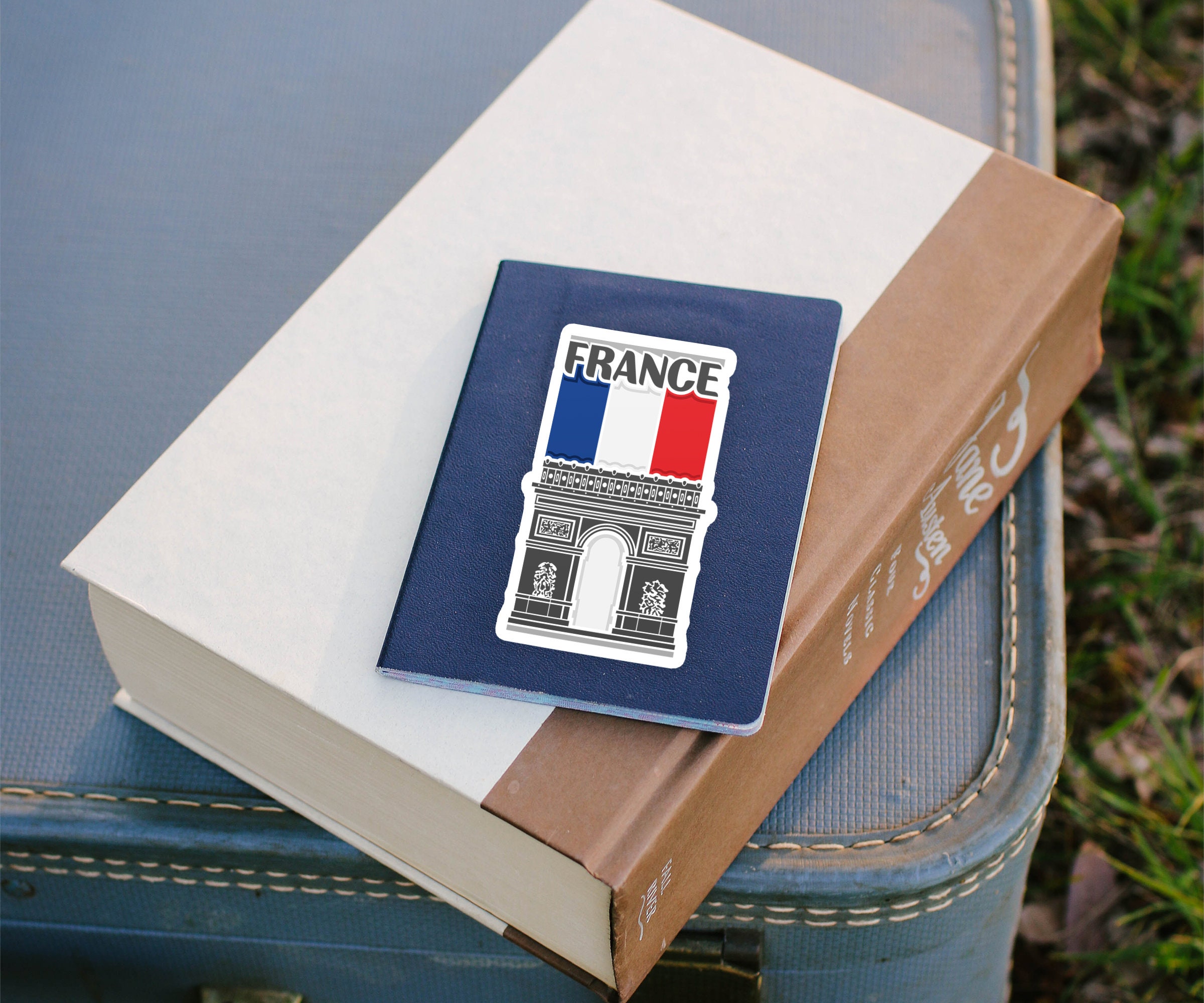 France Travel Sticker Passport Souvenir French Suitcase - Etsy