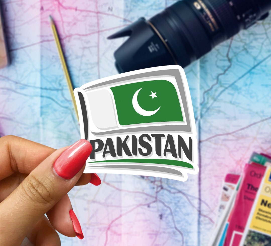 Pakistan Flag Travel Sticker, Passport Souvenir, Pakistani Suitcase ...