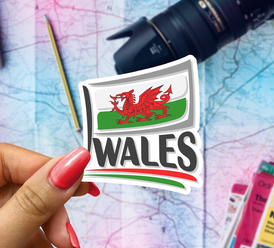 Wales Travel Sticker, Passport Souvenir, Welsh Suitcase Decal, Vacation ...