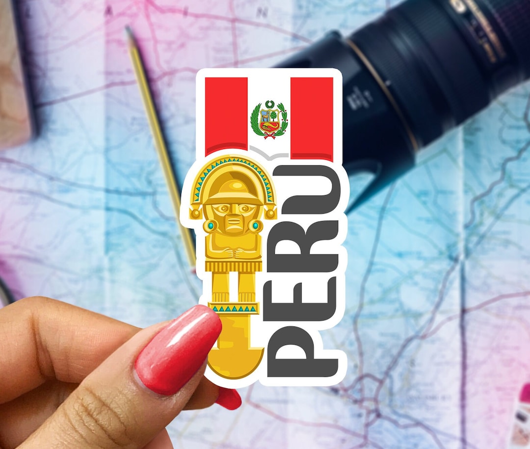 Peru Travel Sticker, Passport Souvenir, Peruvian Suitcase Decal ...