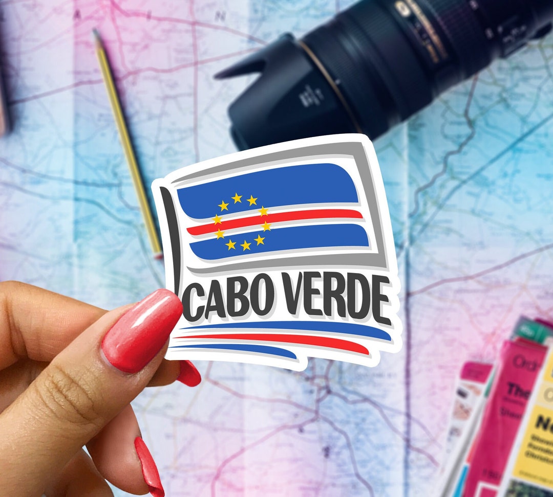 Cabo Verde Flag Travel Sticker, Passport Souvenir, Cabo Verdean ...