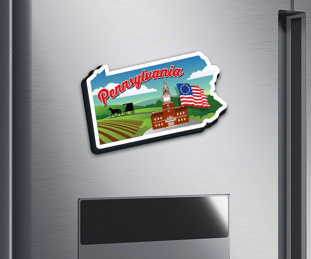 Pennsylvania Wooden Fridge Magnet - Travel Souvenir Gift - Etsy UK
