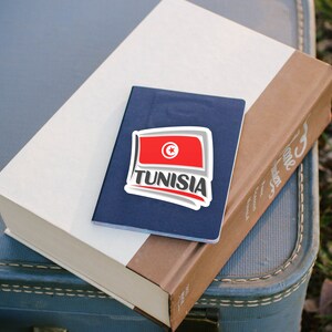 Tunisia Flag Travel Sticker, Passport Souvenir, Tunisian Suitcase Decal ...