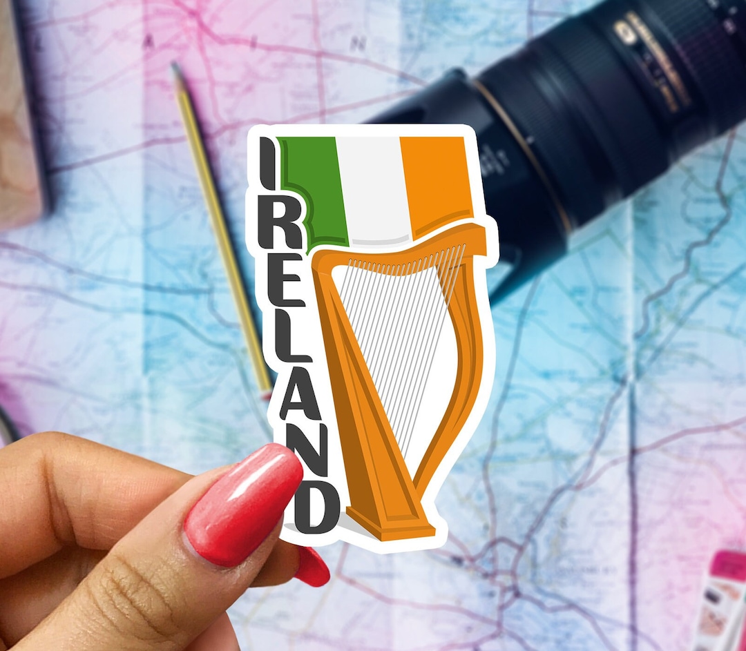 Ireland Travel Sticker, Passport Souvenir, Irish Suitcase Decal ...