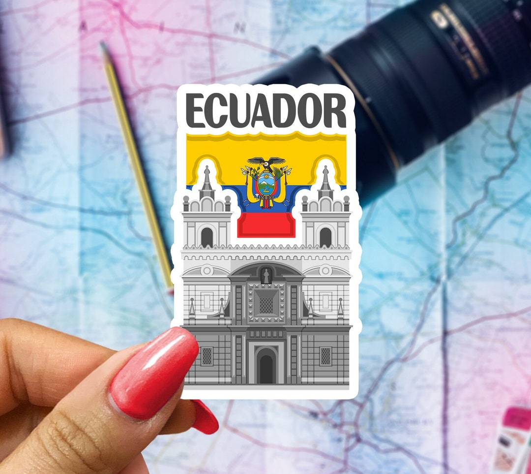 Ecuador Travel Sticker, Passport Souvenir, Ecuadorian Suitcase Decal ...