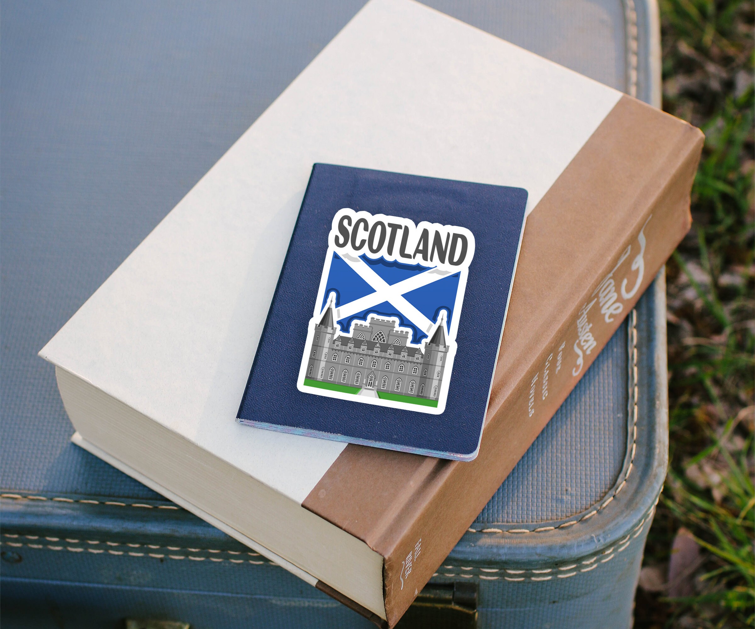 Scotland Travel Sticker Passport Souvenir Scottish Suitcase - Etsy