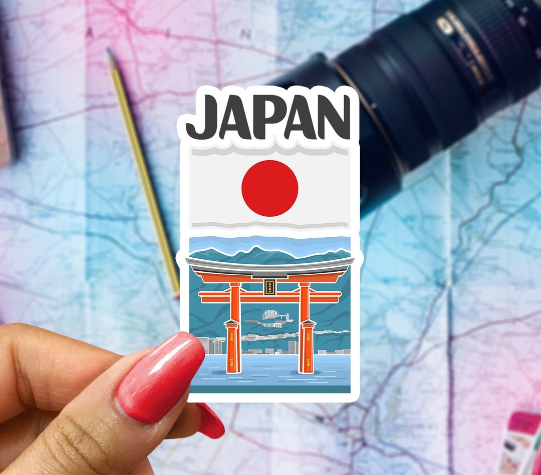 Japan Travel Sticker, Passport Souvenir, Japanese Suitcase Decal ...