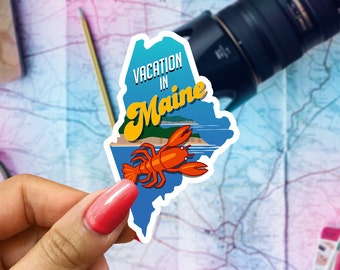 1.5 High Maine Stickers, Maine Labels, Maine Package Labels, Maine ...