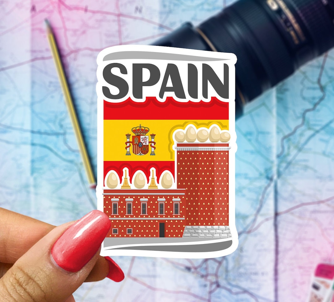 Spain Travel Sticker, Passport Souvenir, Spanish Suitcase Decal ...