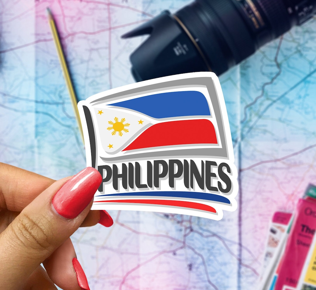 Philippines Flag Travel Sticker, Passport Souvenir, Filipino Suitcase ...