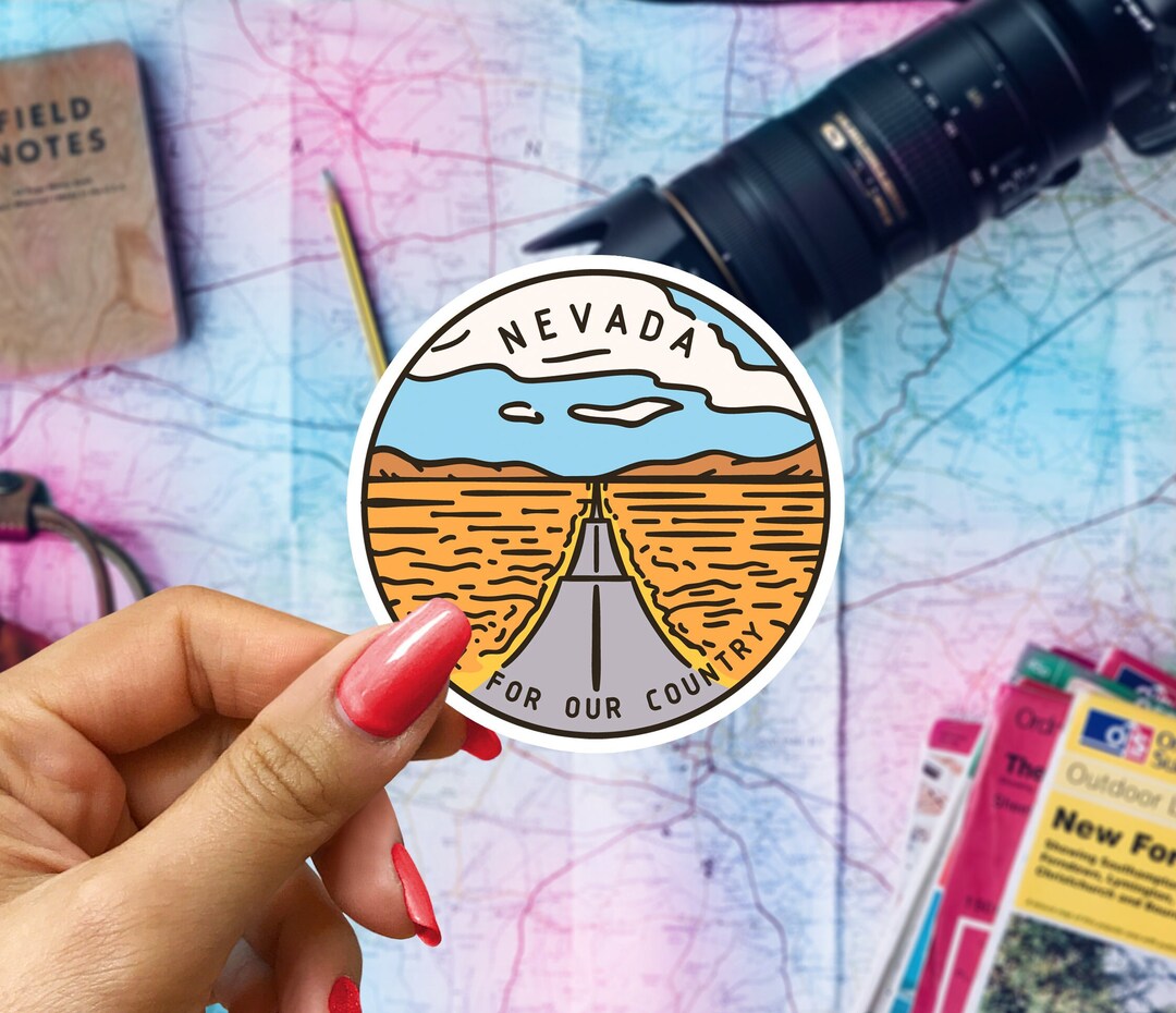 Nevada Travel Sticker, State Badge Souvenir, Nevada Suitcase Decal ...